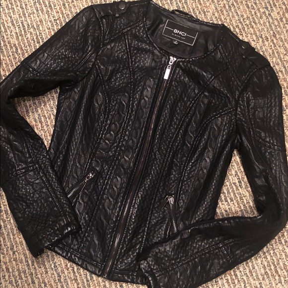blanc noir | Jackets & Coats | Bnci Black Quilted Vegan Leather Jacket | Poshmark